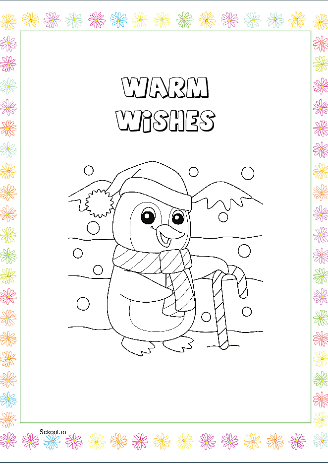 Warm Wishes Coloring Page
