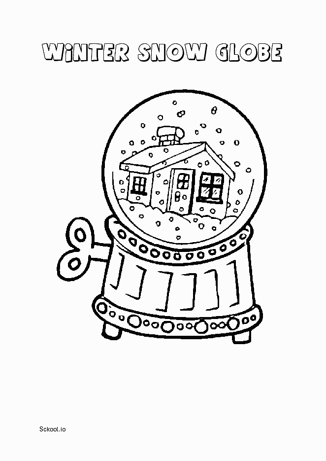 Winter Snow Globe Coloring Pages