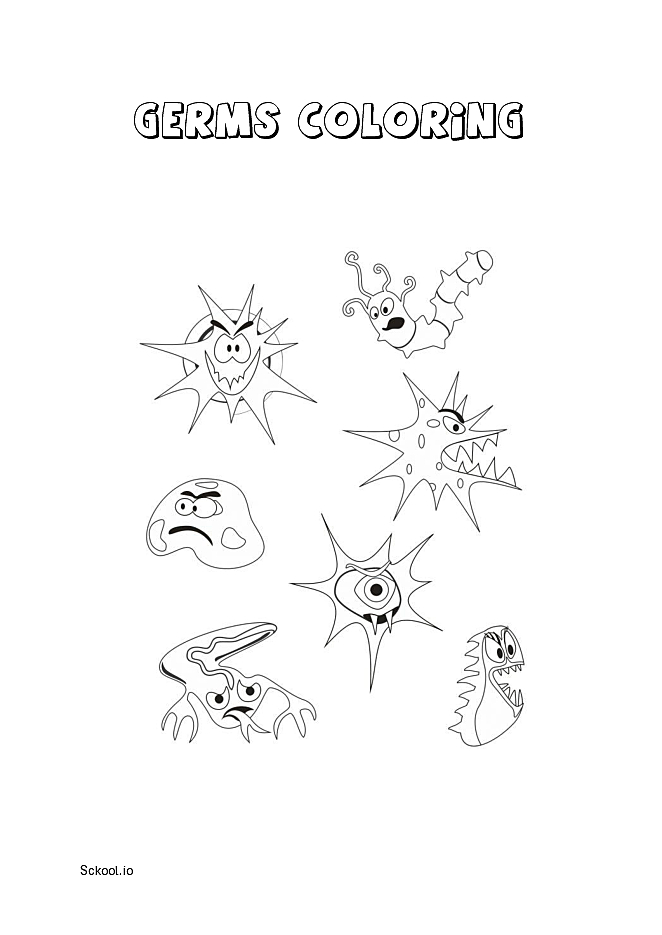 Germs Coloring Page 1