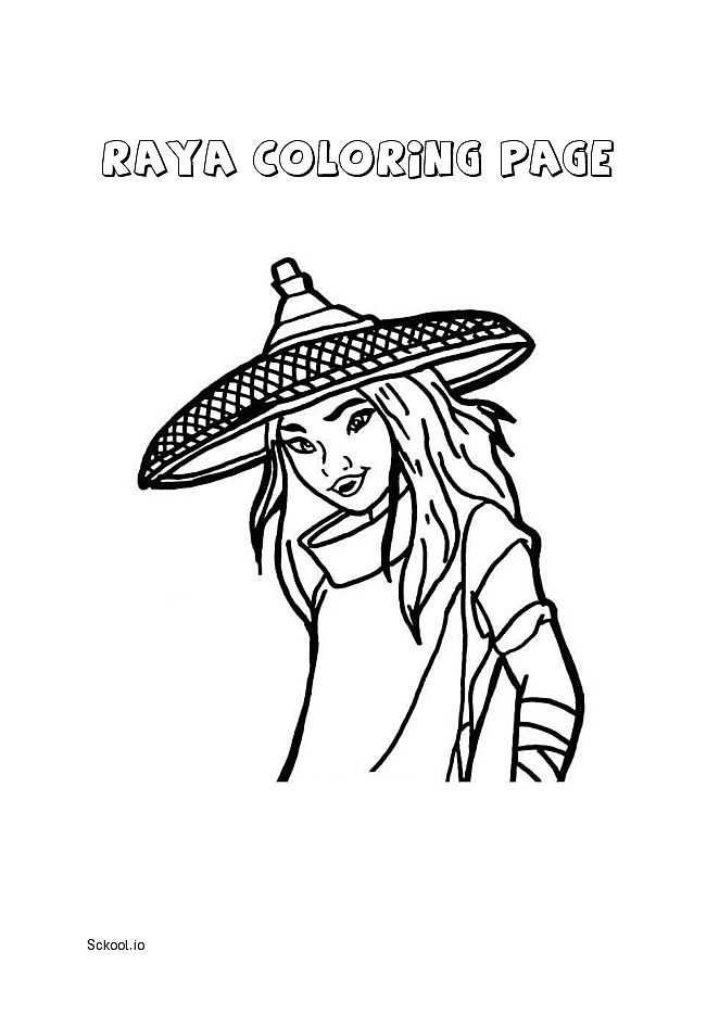 Raya Coloring Page 1