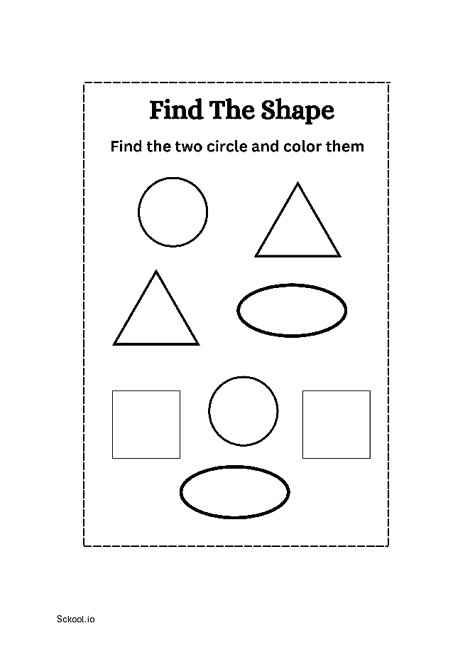 Find Shapes Worksheet 1