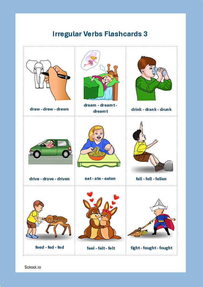 Irregular Verbs Flashcards 3