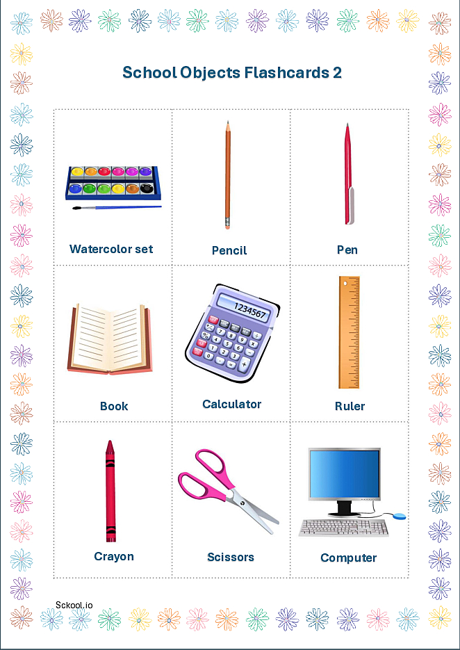 School Objects Flashcards 2