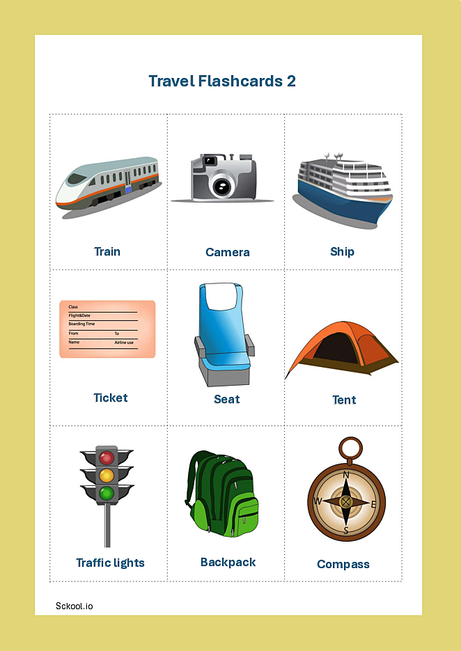 Travel Flashcards 2 Montessori Posters Classroom Decor Digital Download ...