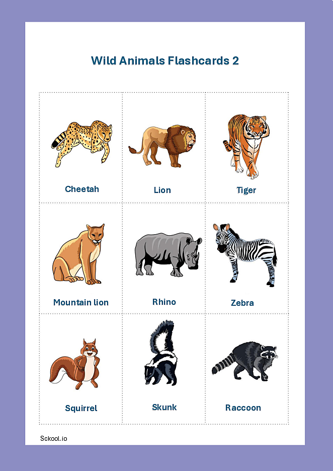 Wild Animals Flashcards 2